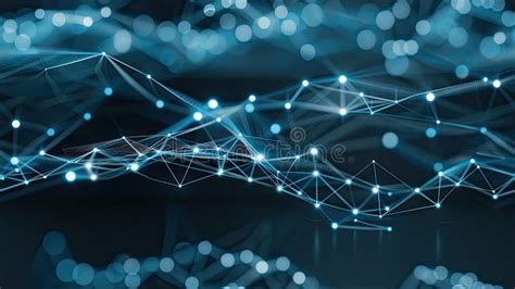 An Abstract Digital Network With Glowing Blue Nodes Connected By White
