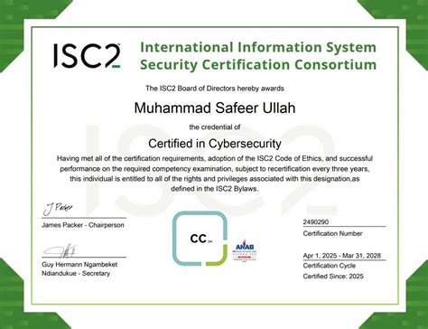 Learning Cybersecuritycertification Isc2 Infosec Muhammad Safeer Ullah