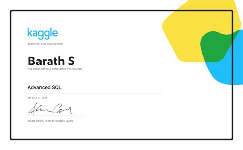 Barath S On Linkedin Datascience Sql Kaggle Continuouslearning