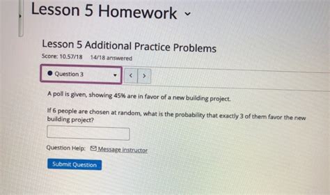 Solved Lesson 5 Homework Lesson 5 Additional Practice