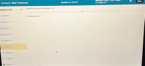 Solved Find The Binomal Sotes For Tha Finction 1 78 4