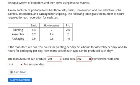 Solved Set Up A System Of Equations And Then Solve Usin
