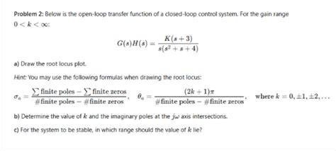 solved problem 2 below is ﻿the open loop transfer function
