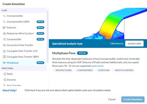 Multiphase Fluid Flow Analysis Analysis Types Simscale