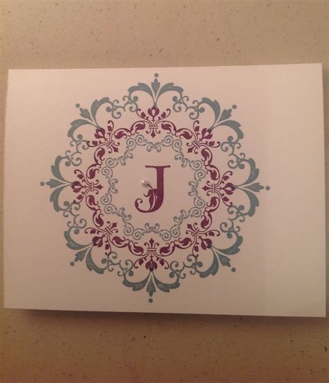 Monogram Card By Me Monogram Card Monogram Initials Stampin Up Cards