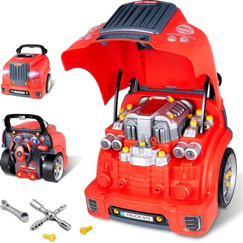Interactive Truck Engine Toy With Removable Parts Lights Sounds And