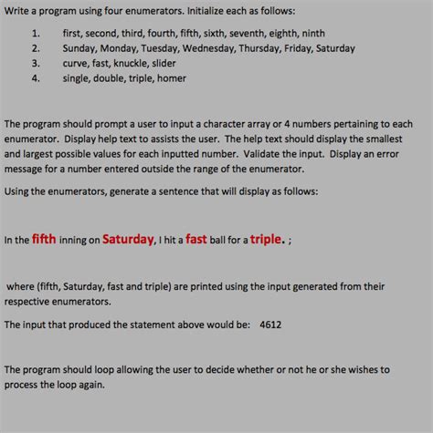 Solved Write A Program Using Four Enumerators Initialize