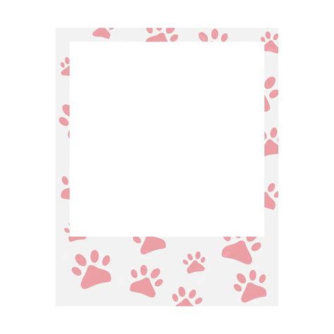 Cute Polaroid With Paws Vector Cute Polaroid With Paws Cute Polaroid Png And Vector With