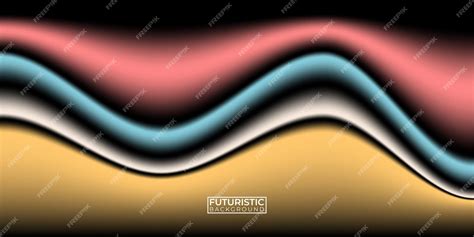 Premium Vector Colorful Fluid And Wavy Gradient Mesh Background Template Copy Space Set