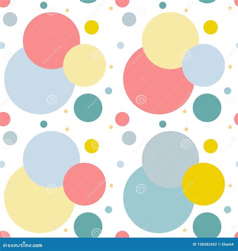 Seamless Background Of Colored Circles Stock Vector Illustration Of Color Card 158582402
