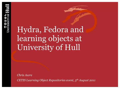 Hydra Fedora And Learning Objects Pptx
