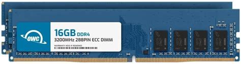 owc 32gb 2x16gb ddr4 3200mhz pc4 25600 cl22 1rx8 ecc unbuffered udimm