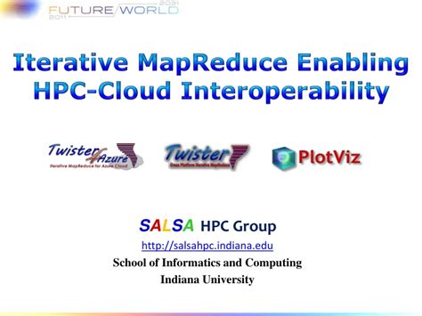 PPT Iterative MapReduce E Nabling HPC Cloud Interoperability PowerPoint Presentation ID