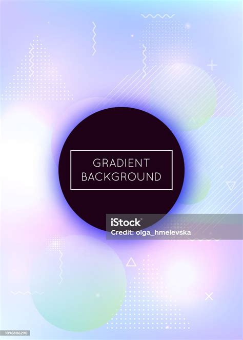 동적 액체와 액체 모양 배경입니다 멤피스 요소와 홀로그램 바우하우스 그라데이션입니다 0명에 대한 스톡 벡터 아트 및 기타 이미지 0명 구도 네온 Istock