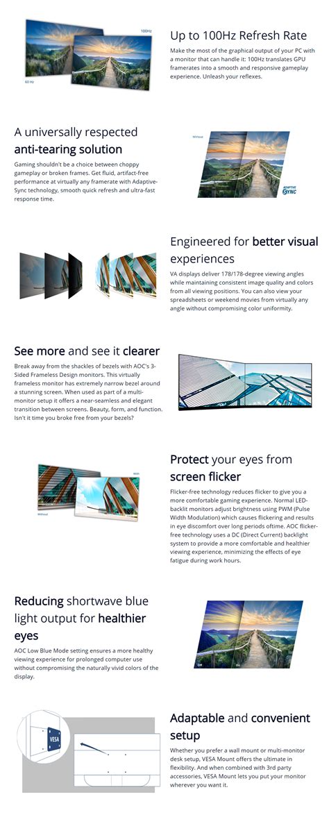 AOC In FHD VA Hz Adaptive Sync Monitor B HM Umart Com Au