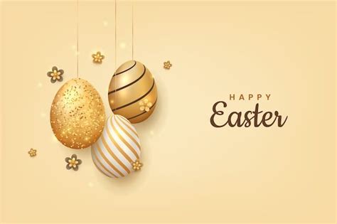 Free Realistic Easter Background Vector Illustration