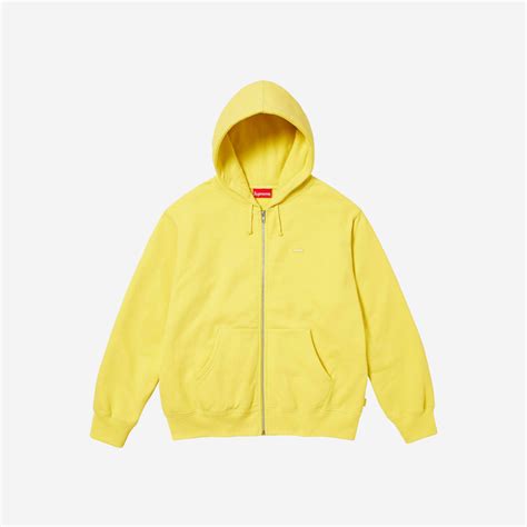 슈프림 스몰 박스 집업 후드 스웨트셔츠 애시드 옐로우 23fw Supreme Kream