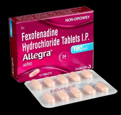 Fexofenadine Hydrochloride Tablets Ip 180 Mg At Rs 116 Stripe In Nagpur Id 2852631035873