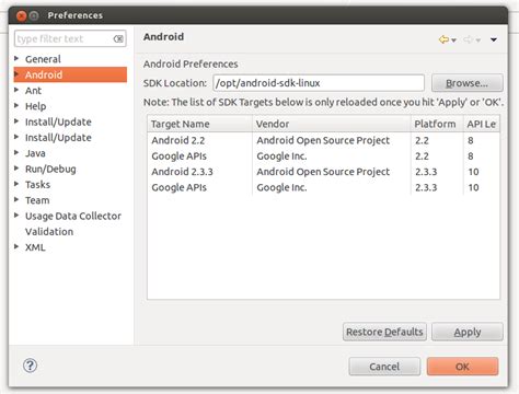 How To Setup Android Sdk With Eclipse On Ubuntu 1204 Lts Precise Pangolin