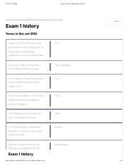 Exam History Flashcards Quizlet Study Resource Course Hero