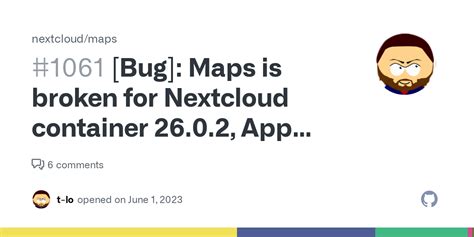 Bug Maps Is Broken For Nextcloud Container 2602 App Store Offers Ancient Version 0110