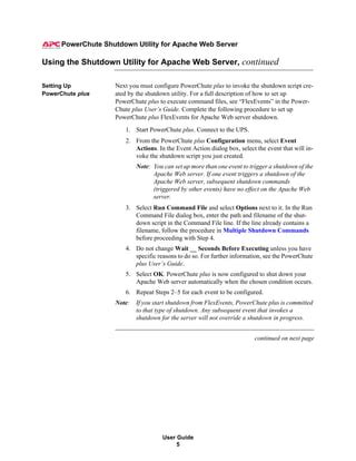 APC PowerChute Shutdown Utility For Apache Web Server User PDF Cloud Computing Internet