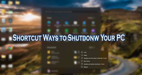 easier and fastest ways to shutdown your pc np