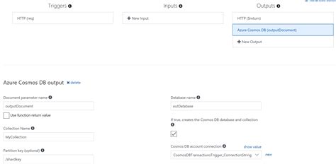 Error Creating Trigger Azure Function With Cosmosdb Document Output