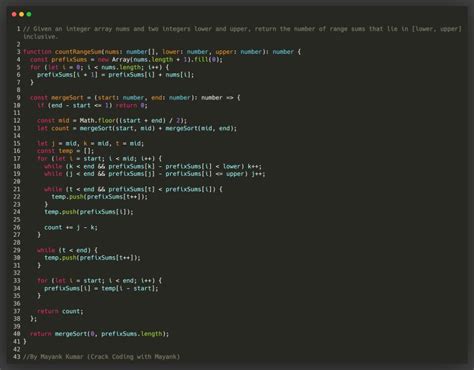 crack the code range sums challenge mayank ⚡️ posted on the topic