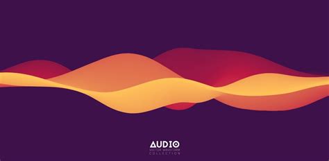 음파 시각화 3d 주황색 솔리드 파형 무료 벡터