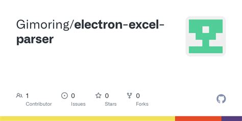 Github Gimoringelectron Excel Parser