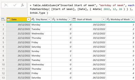 Working Days Between Dates In Power Query Datediff