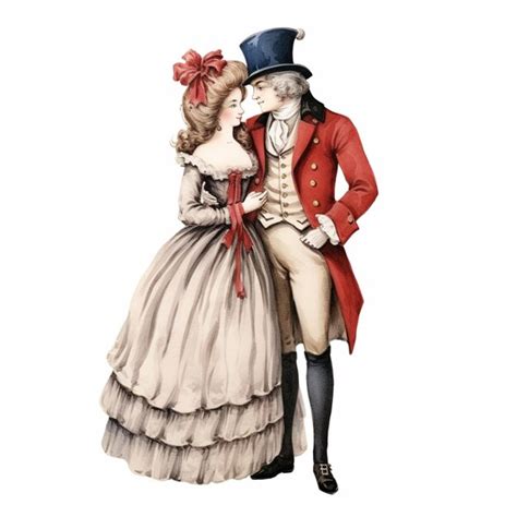 Premium Photo There Is A Man And Woman Dressed In Period Clothing