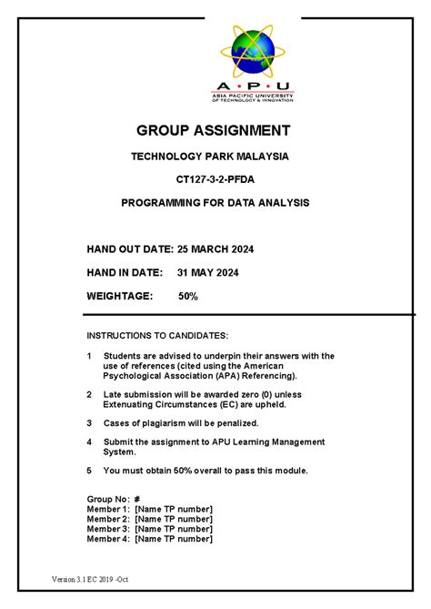 2 apu assignment cover group assignment technology park malaysia ct127 3 2 pfda programming