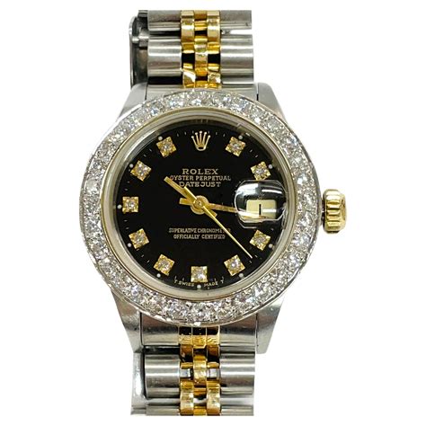 Ladies Rolex Oyster Perpetual Datejust Diamond Bezel Watch 1954 For