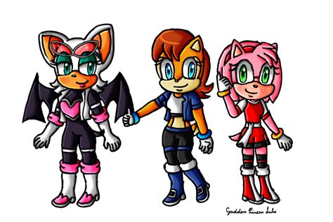 Pc Rouge Sally And Amy In Sonic 3 Movie By Goddessprincesslulu On