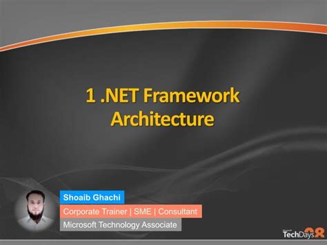 1 Net Framework Architecture C Ppt