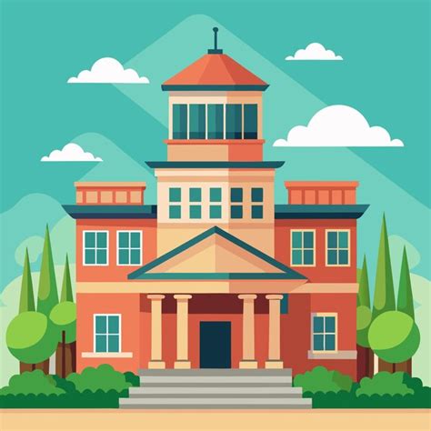 Building Color Vector Graphic Artwork Premium Ai Generated Vector