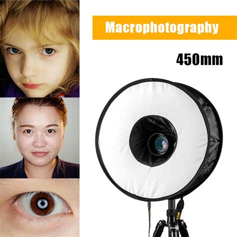 Universal 45cm Easy Fold Ring Speedlite Flash Softbox Diffuser