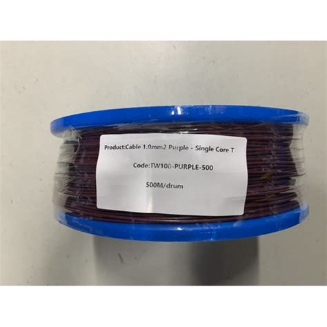Cable 1 0mm2 Purple Single Core Thin Wall Per 500m Roll