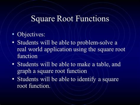 Square Root Function In Real Life