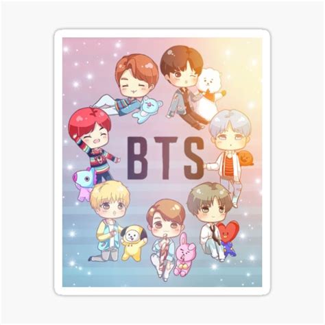 Bts Chibi Sticker By Anitadludwig Redbubble