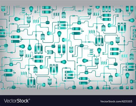 Seamless Background Electrical Scheme Royalty Free Vector