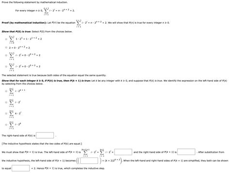 Solved Prove The Following Statement By Mathematical