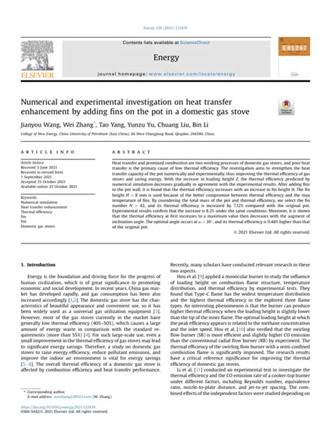 numerical and experimental investigation on heat transfer enhancement