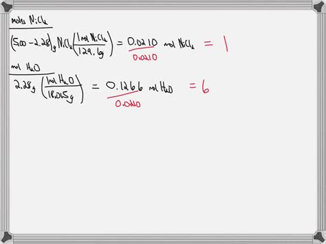 SOLVED A G Sample Of CuSO XH O Was Heated Until All Of The Water Was Removed
