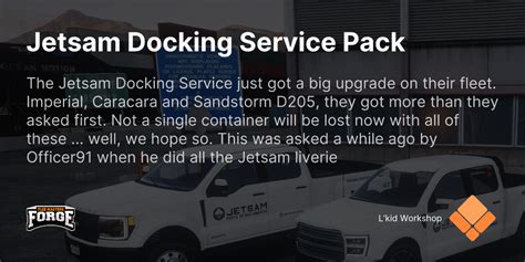 pleb masters forge hub jetsam docking service pack