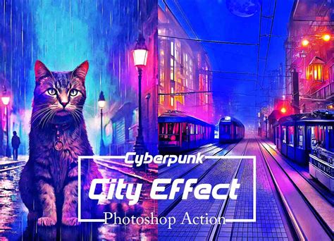 Cyberpunk City Effect Photoshop Action Filtergrade