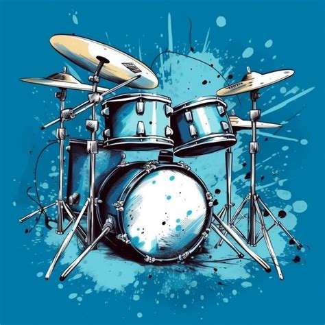 Premium Photo Dynamic Rhythms Vibrant Music Vector Featuring Drums
