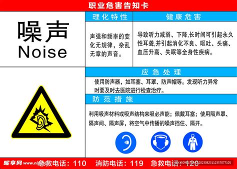 噪声 职业危害告知卡设计图 广告设计 广告设计 设计图库 昵图网
